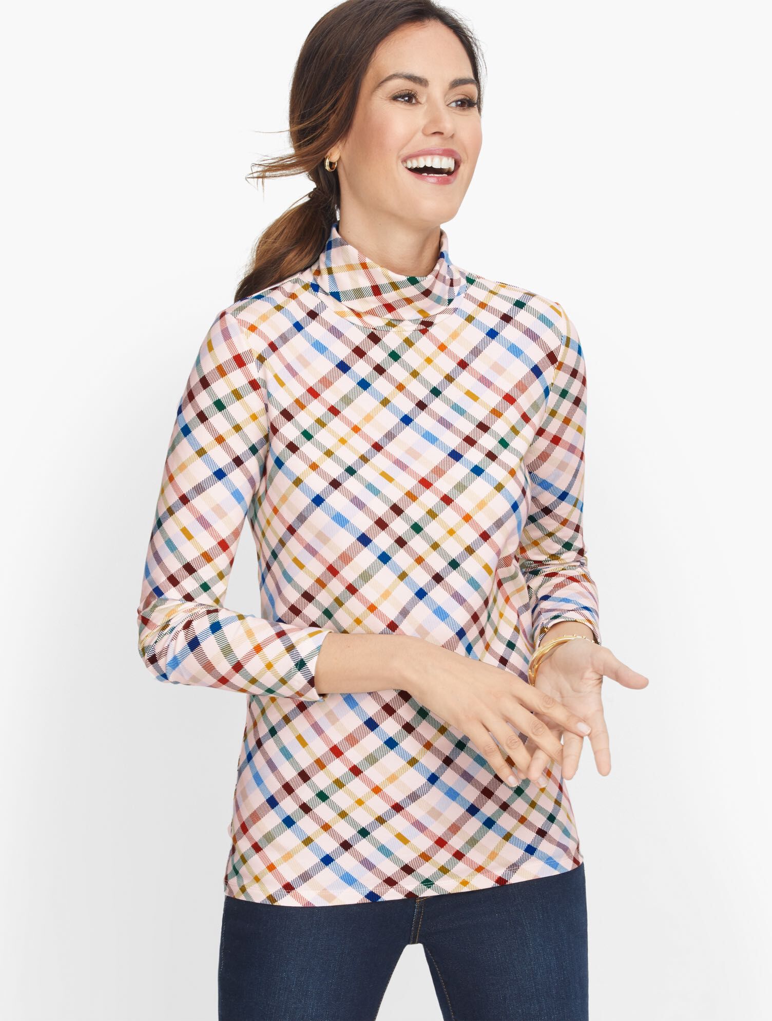 Cotton Turtleneck - Vintage Plaid | Talbots