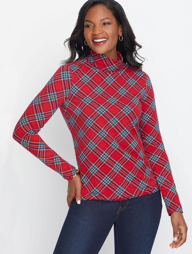 Cotton Turtleneck - Tartan Plaid | Talbots