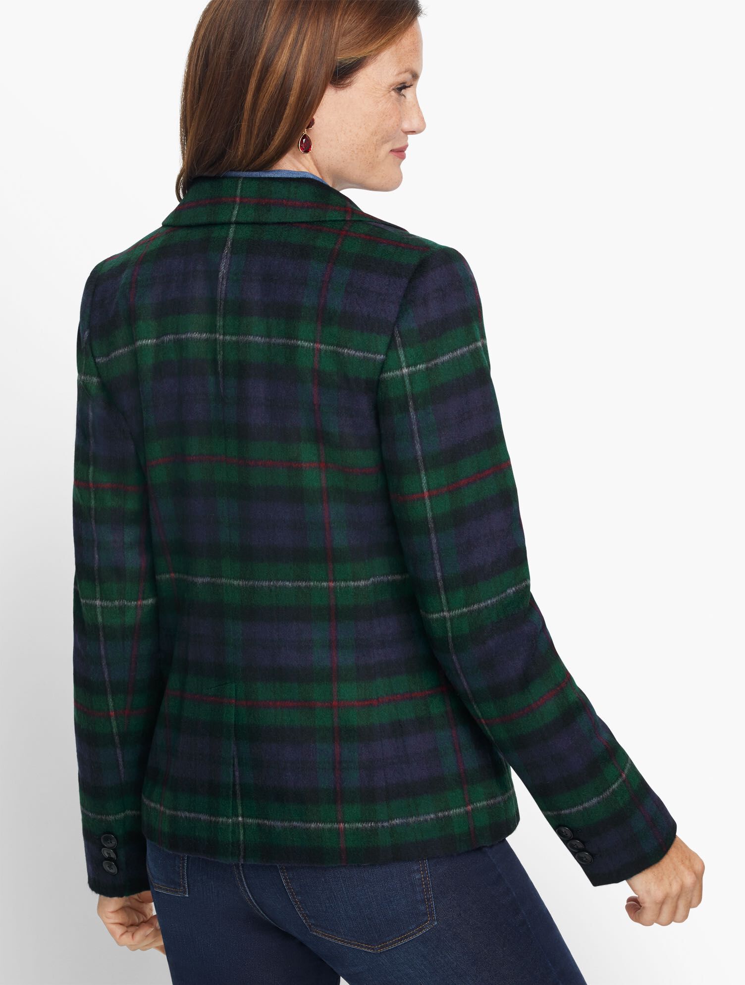 Brushed Wool Double Breasted Blazer | Talbots