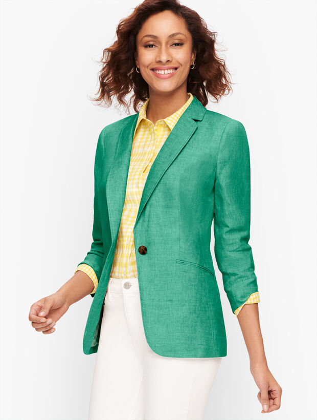 Classic Linen Blazer - Solid | Talbots