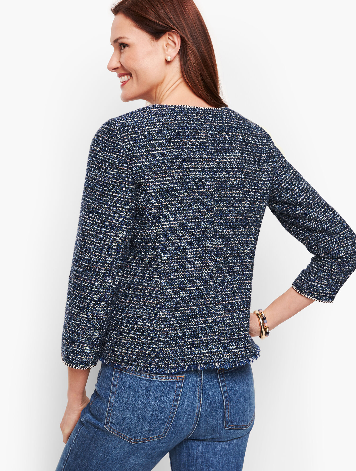 Airy Tweed Woven Jacket | Talbots