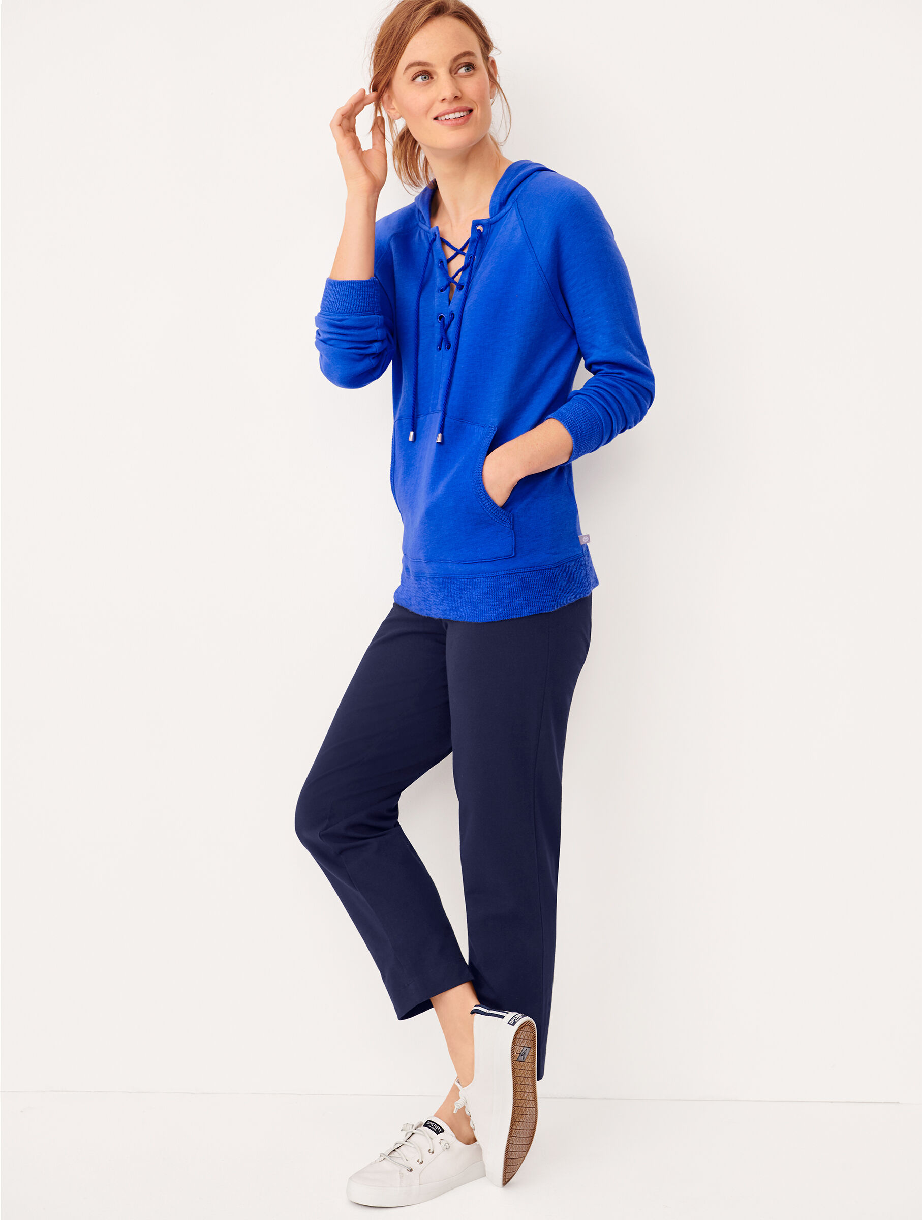 Lace-Up Hoodie | Talbots