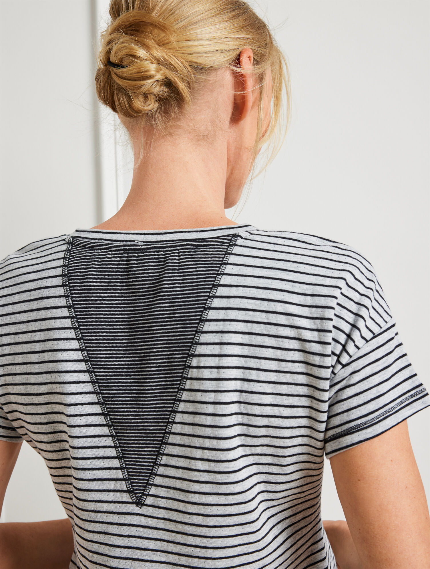 Duofold V-Neck Tee - Stripe | Talbots