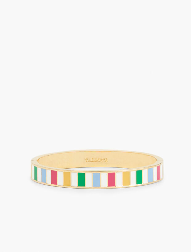 Stripe Enamel Bangle | Talbots