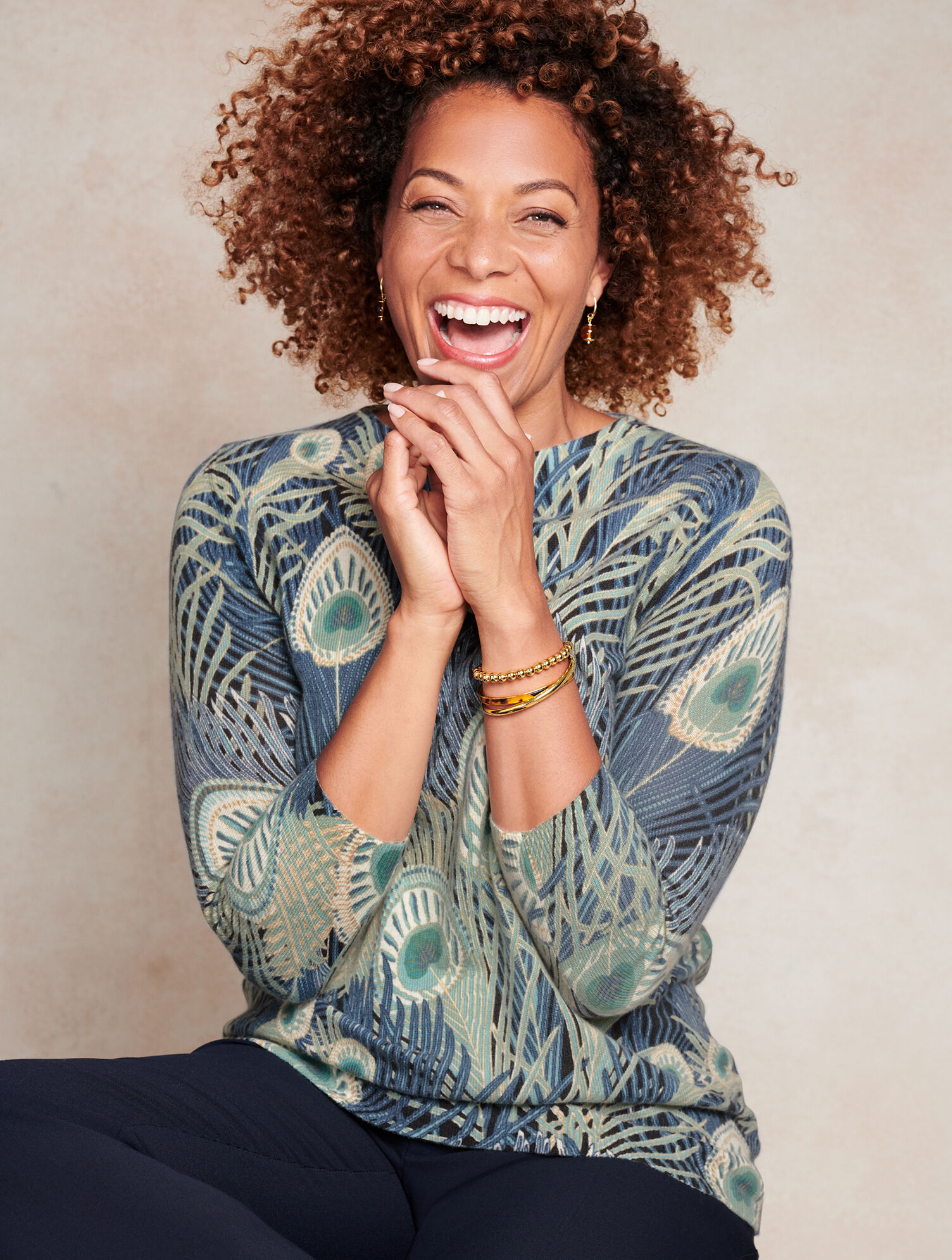 Audrey Cashmere Sweater - Peacock Feather | Talbots