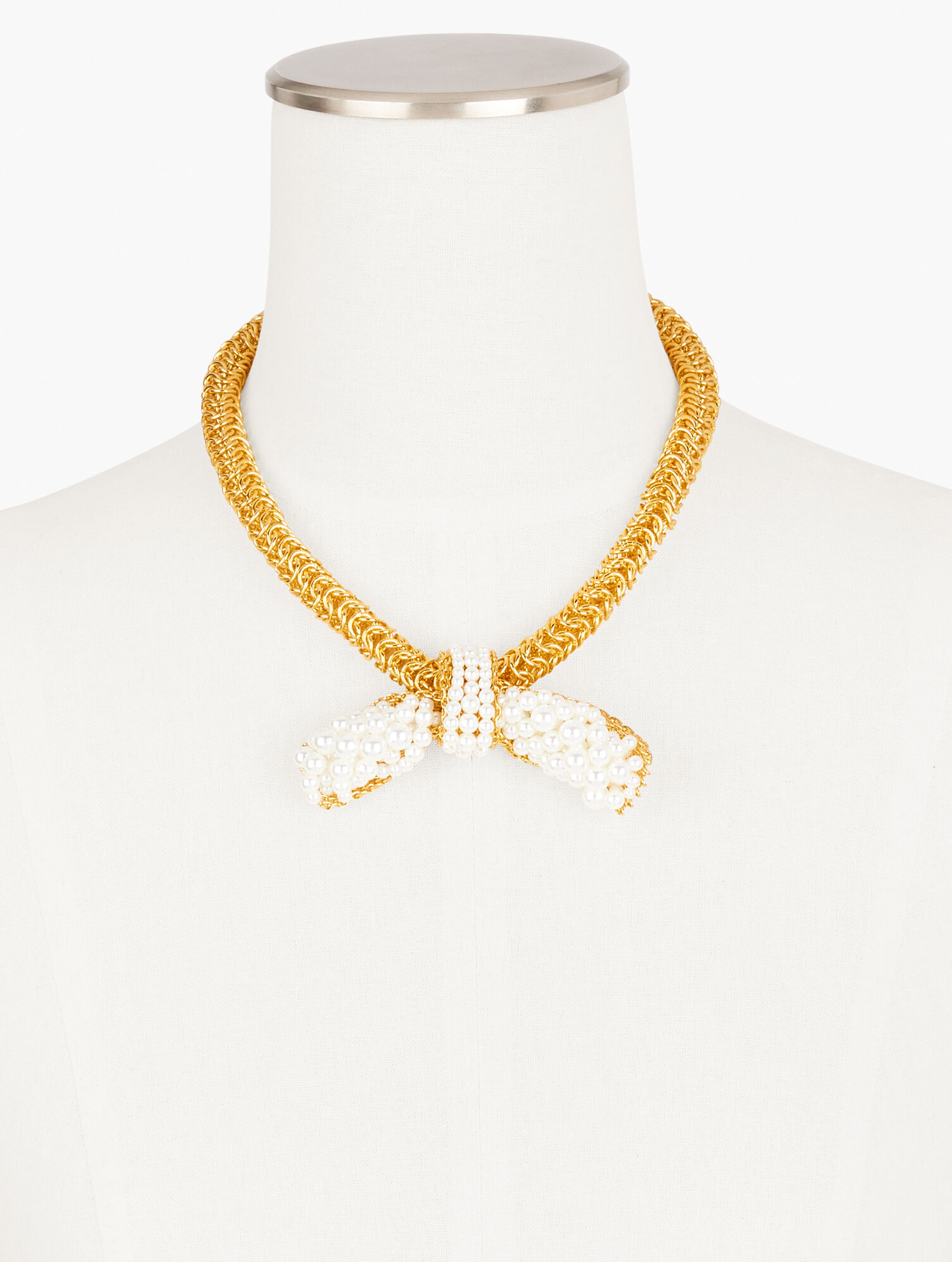 Cluster Pearl Tie Necklace | Talbots