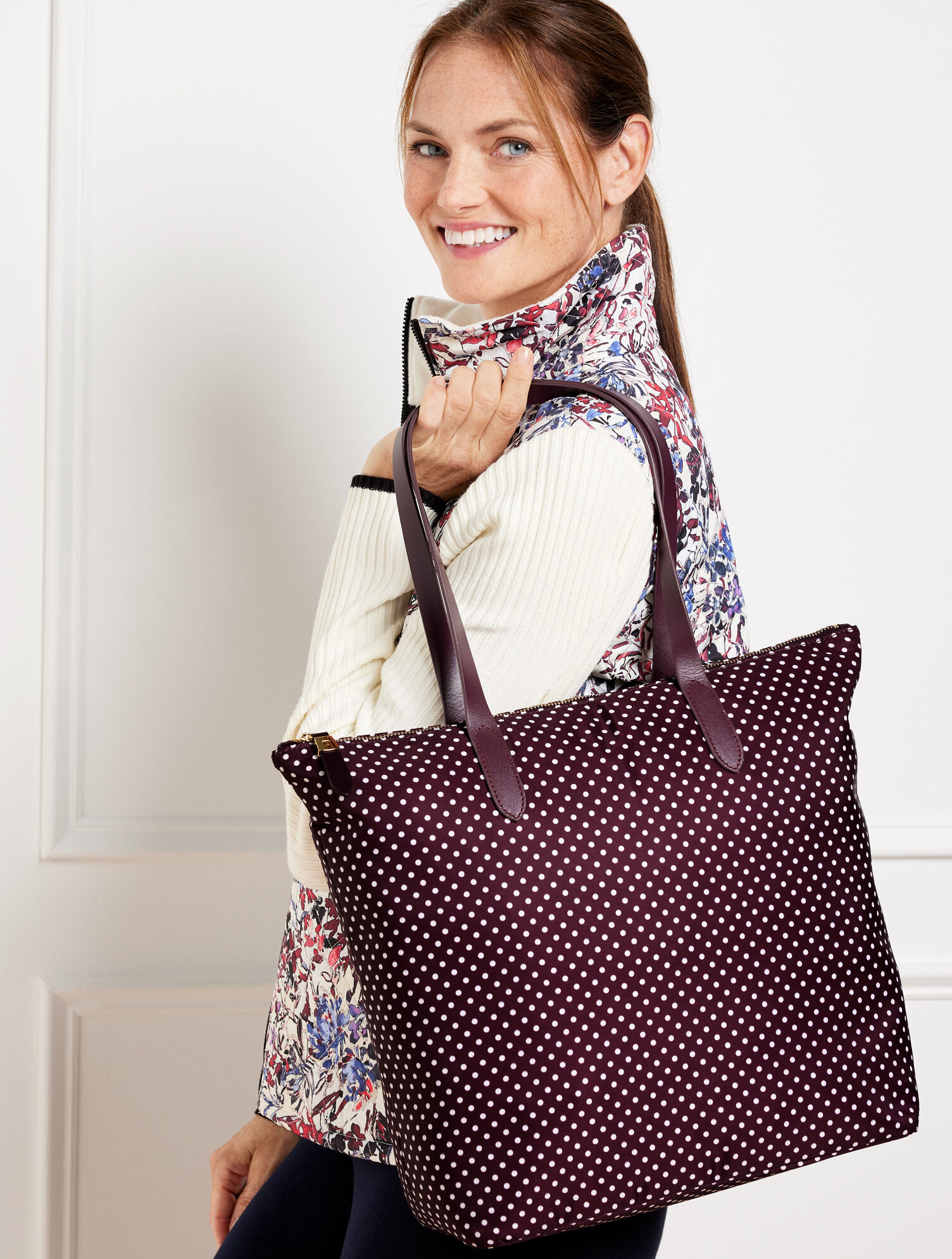 Printed Nylon Tote | Talbots