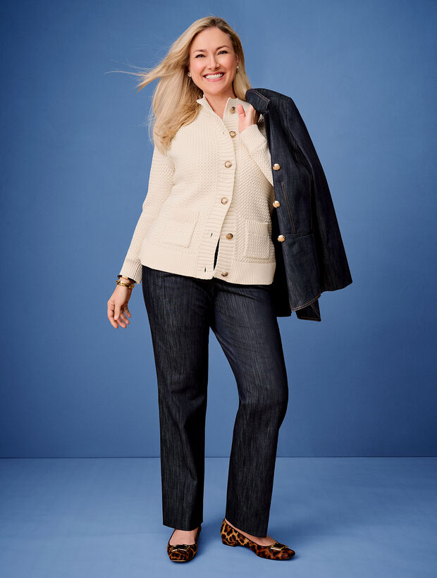 Refined Denim Straight Leg Pants | Talbots