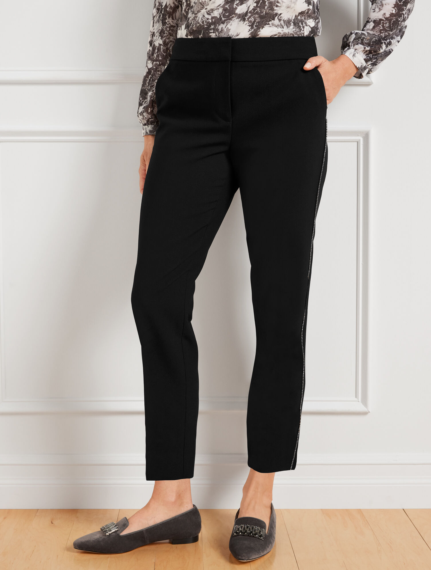 Talbots Hampshire Ankle Pants - Jewel Tape | Talbots