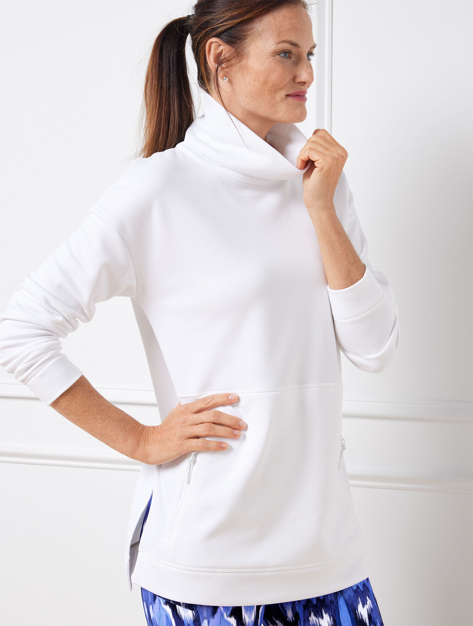 Inner Fleece Funnel Neck Pullover | Talbots