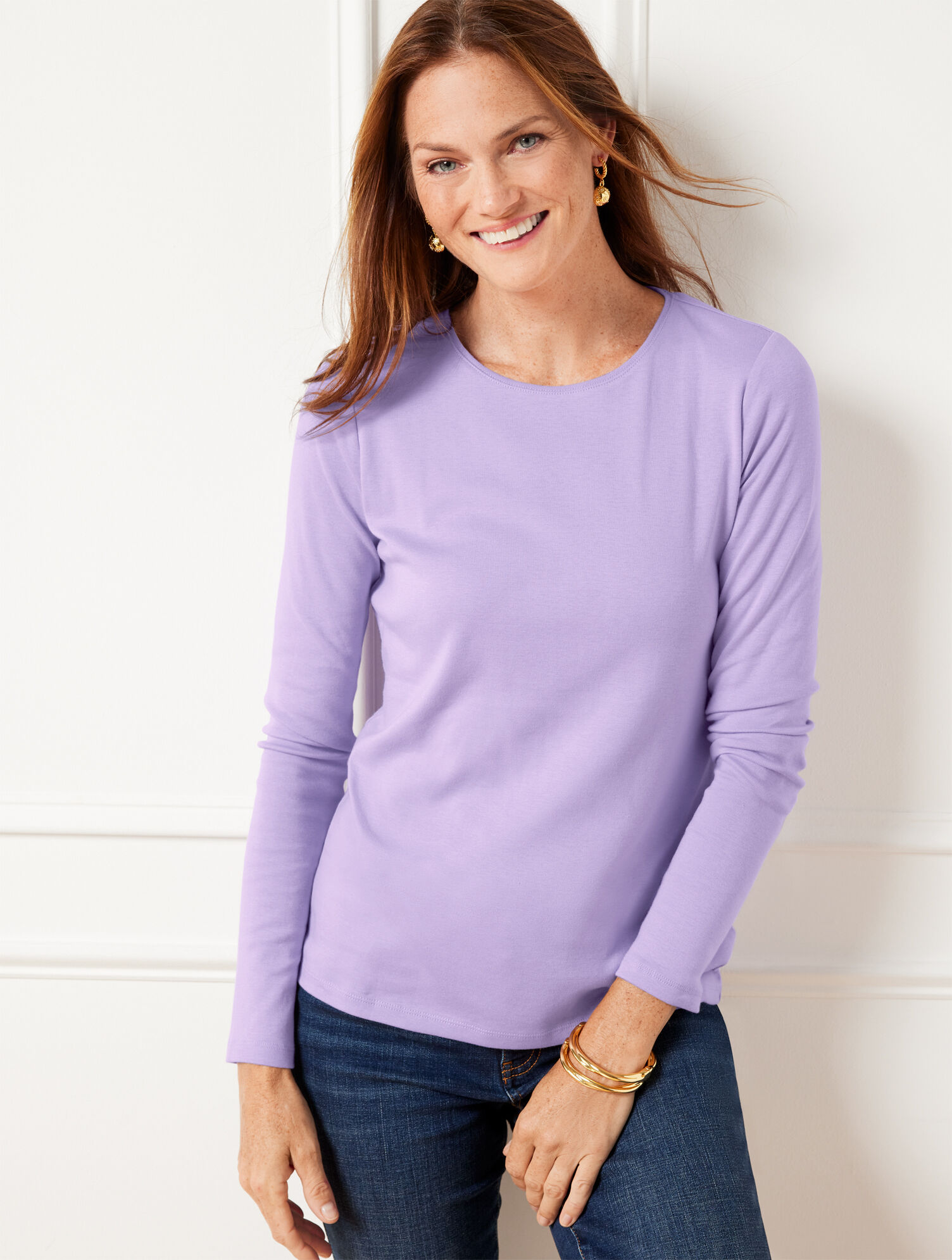 Pima Crewneck Tee - Solid | Talbots