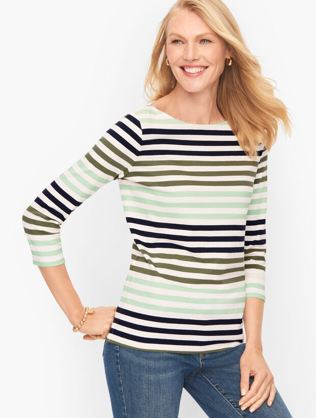 Dreamy Stripe Authentic Talbots Tee | Talbots
