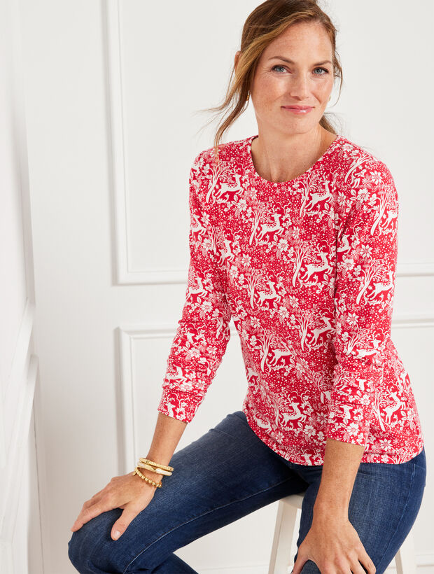 Crewneck Tee - Forest Friends | Talbots