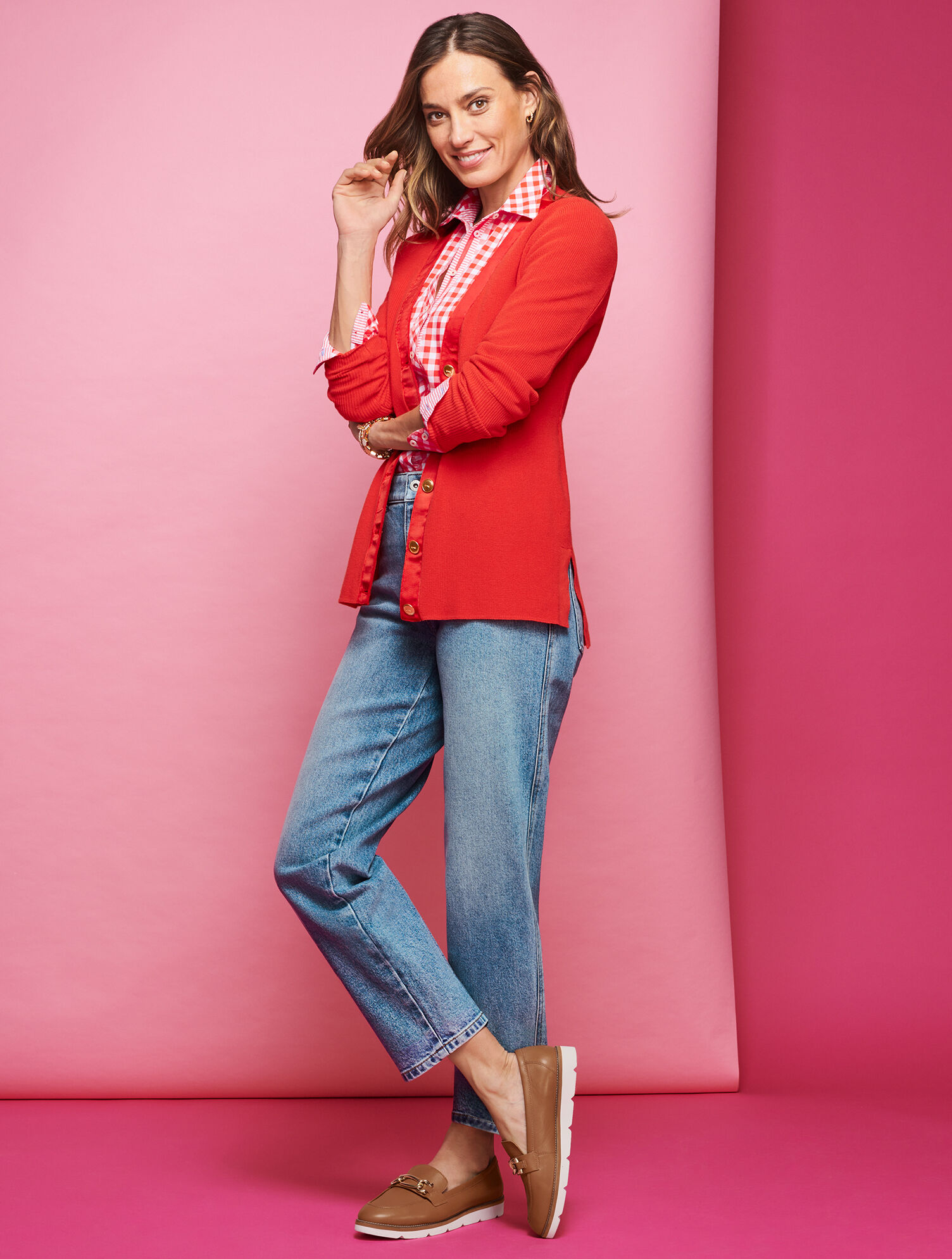 High Waist Straight Ankle Jeans - Newport Wash | Talbots