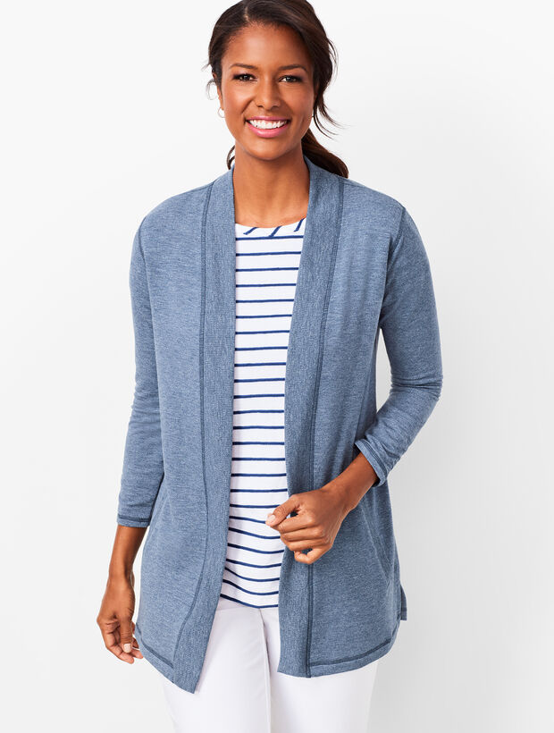 French Terry Flyaway Cardigan | Talbots