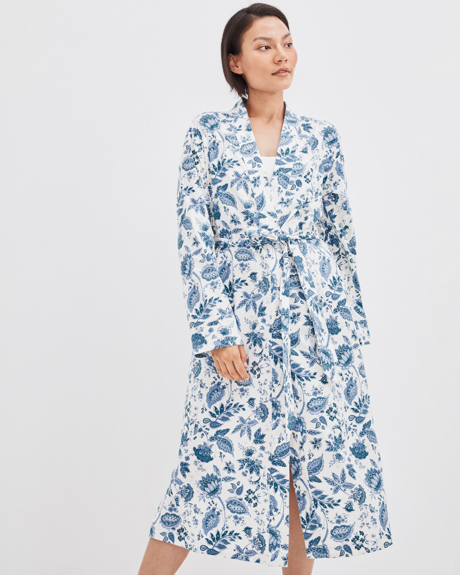 Organic Cotton Jersey Floral Robe | Haven Well Within
