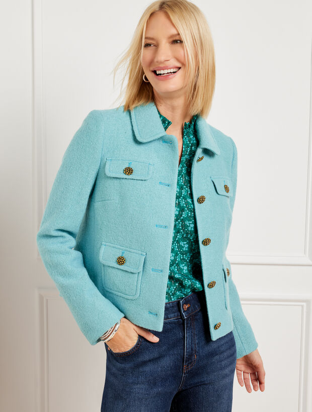 Berkshire Wool Blend Crop Jacket | Talbots