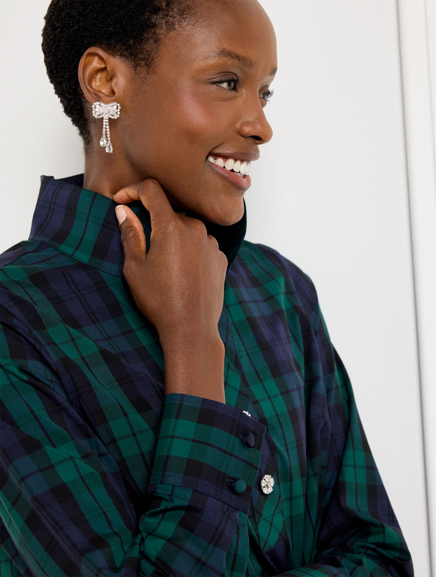 Non-Iron Popover - Black Watch | Talbots