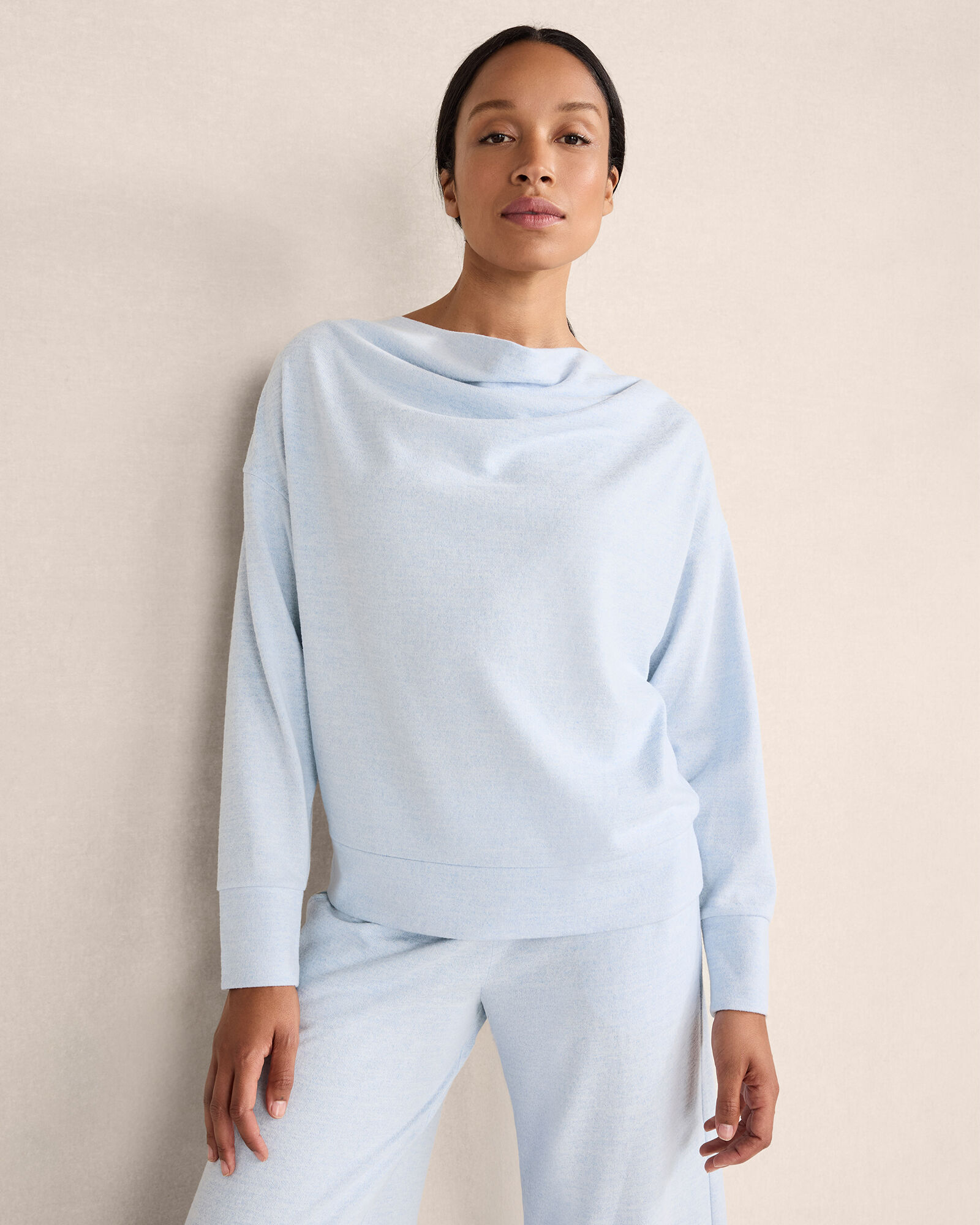 Sweater Knit Drape-Front Pullover | Haven Well Within