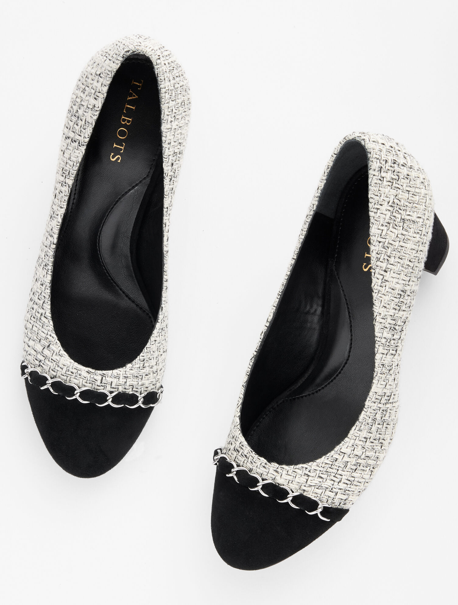 Ellery Chain Block Heel Pumps - Brooke Tweed | Talbots