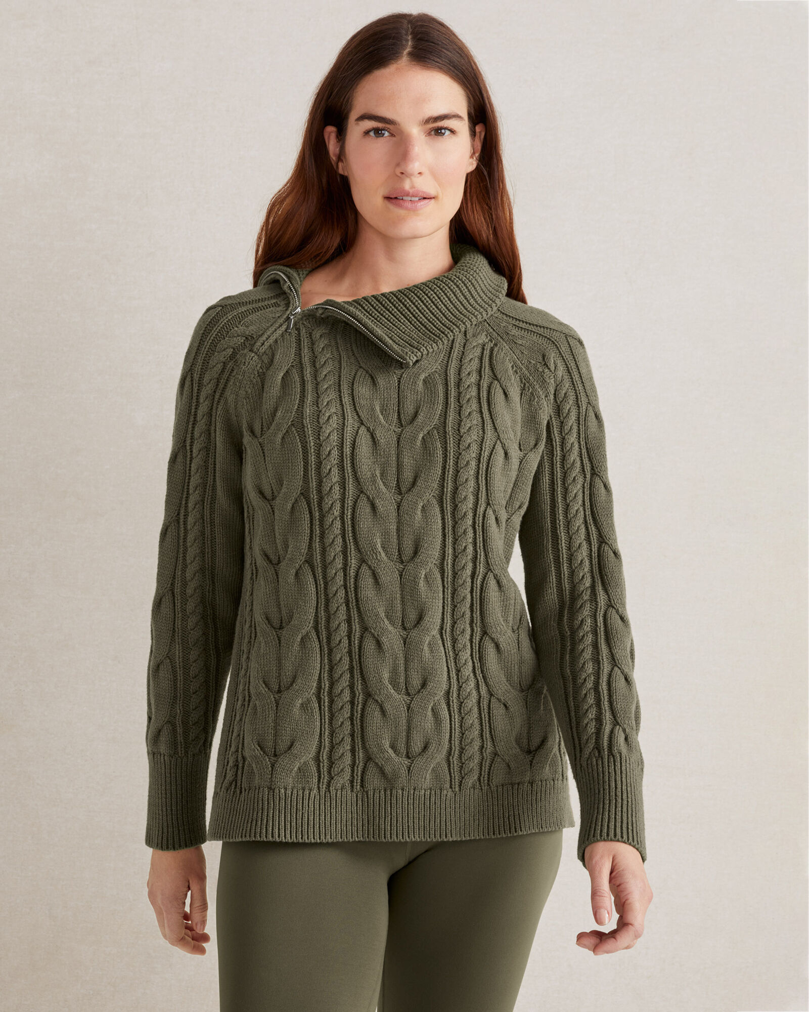 Side Zip Cable Knit Sweater | Haven Well Within