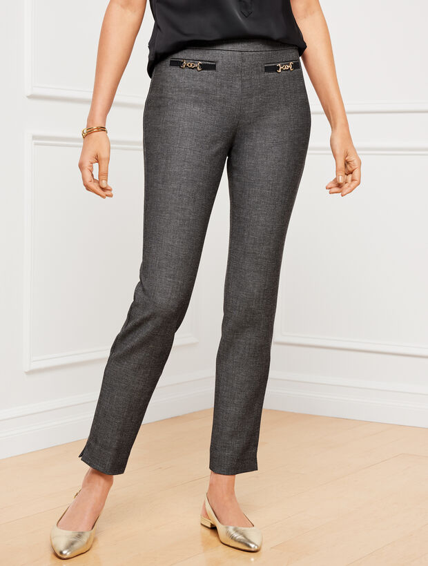 Talbots Chatham Slim Ankle Pants - Curvy Fit - Sharkskin | Talbots