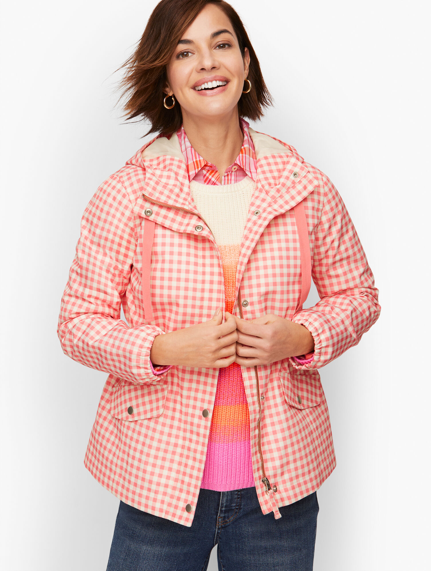 Hooded Raincoat - Gingham | Talbots