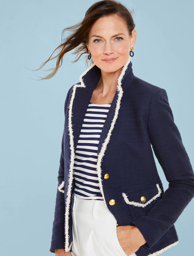 Tweed Fringe Jacket | Talbots