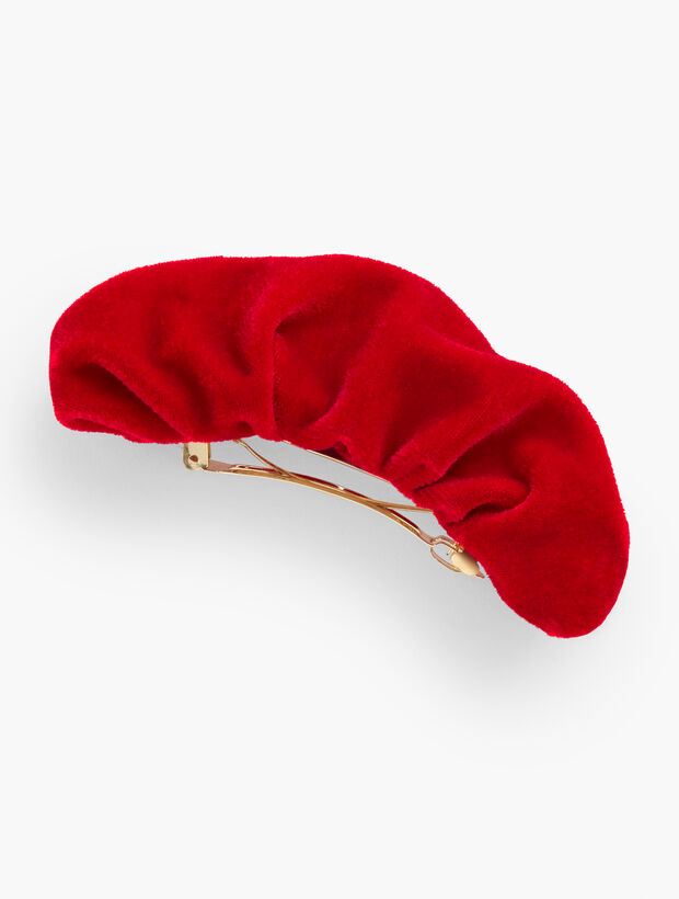 Ruched Velvet Barrette | Talbots