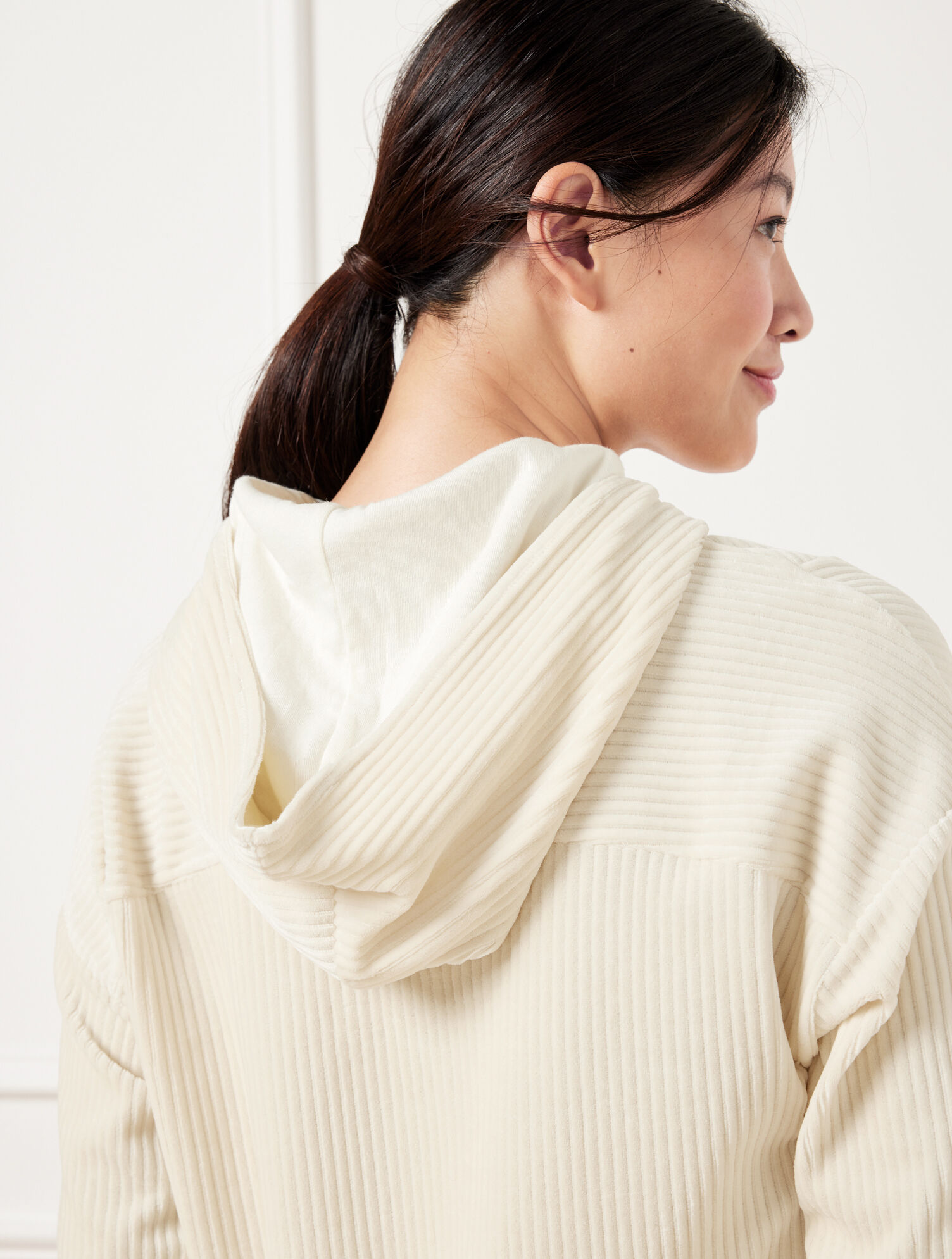 Sky Lounge Velour Hoodie | Talbots