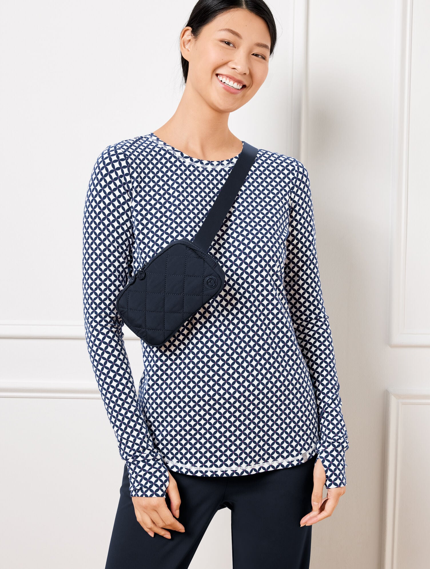 T By Talbots Quilted Nylon Belt Bag | Talbots