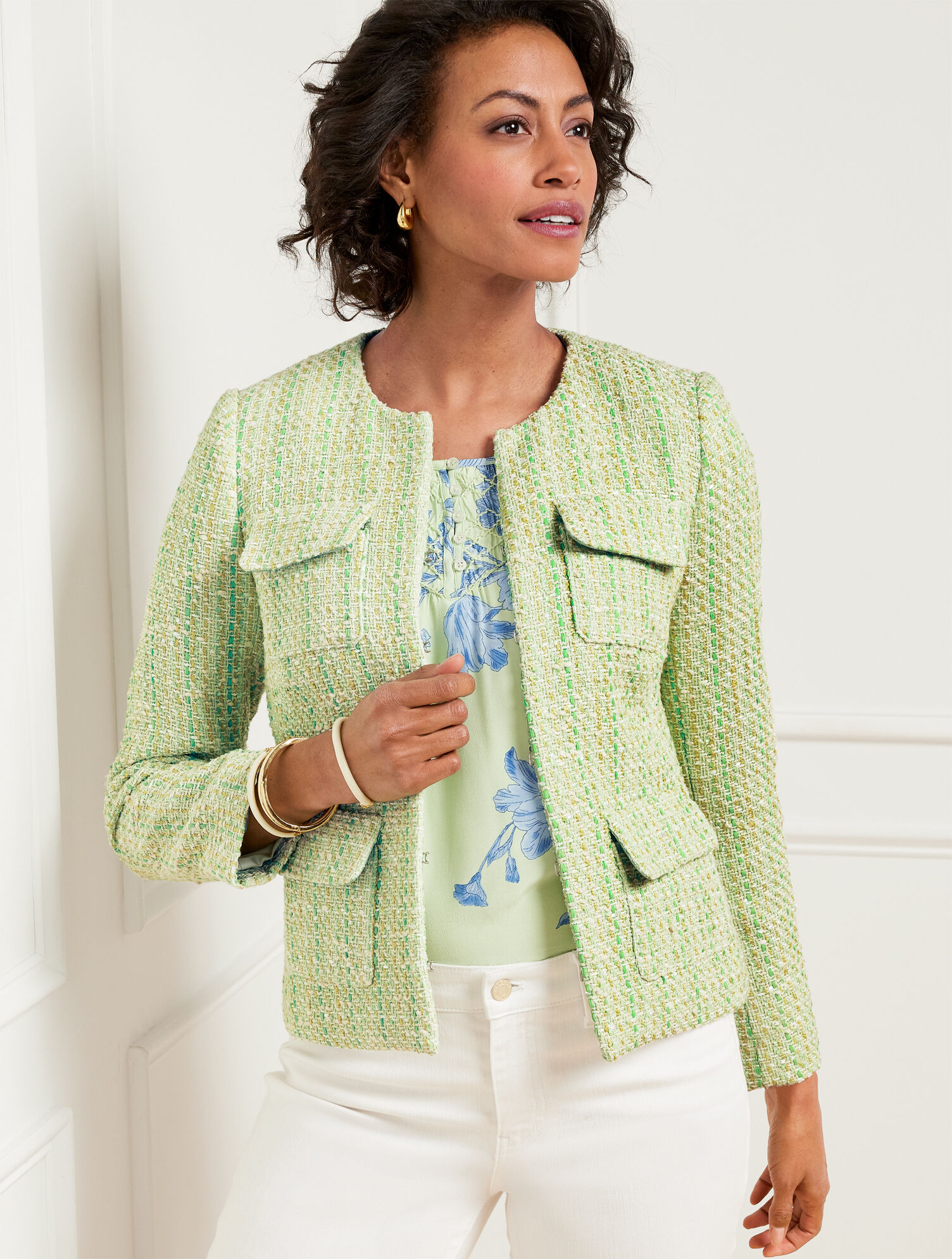 Tulip Patch Tweed Jacket | Talbots