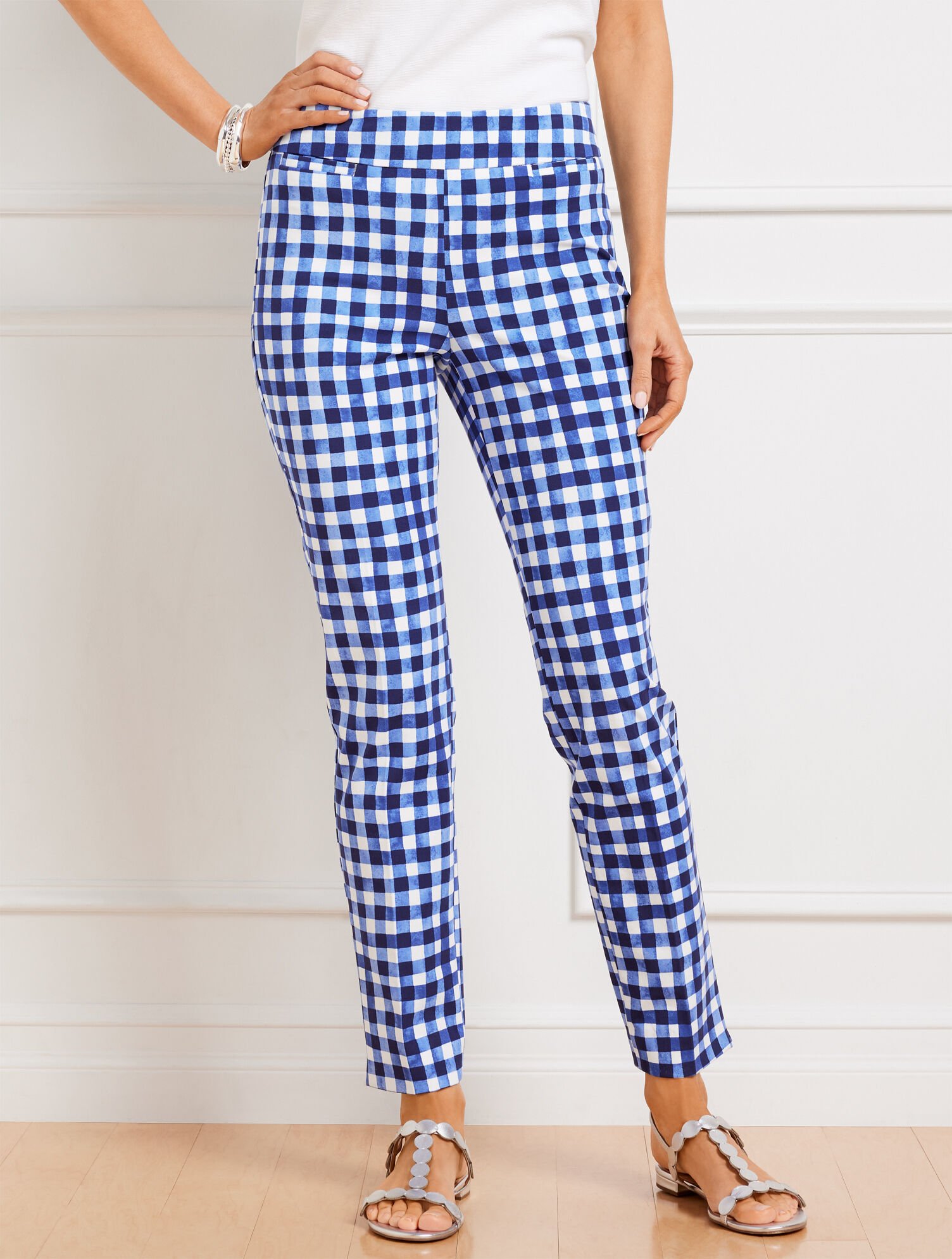 gingham check pants