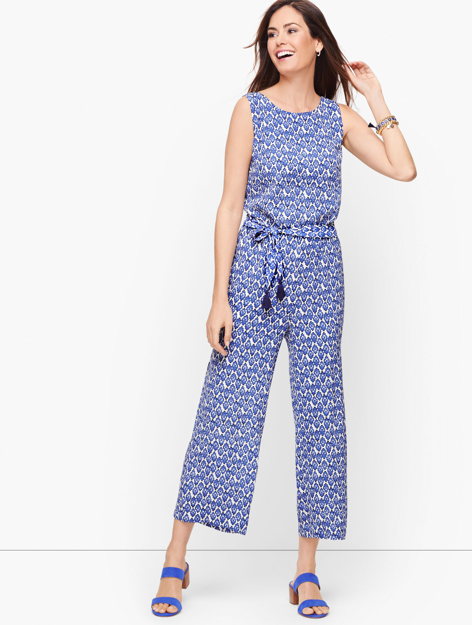Zig Zag Ikat Jumpsuit | Talbots