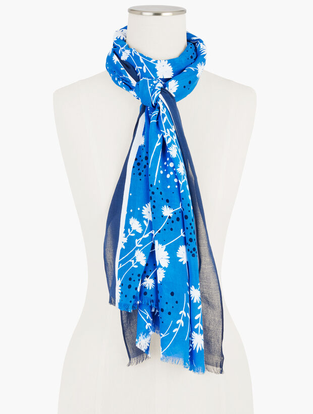 Dancing Floral Sparkle Oblong Scarf | Talbots
