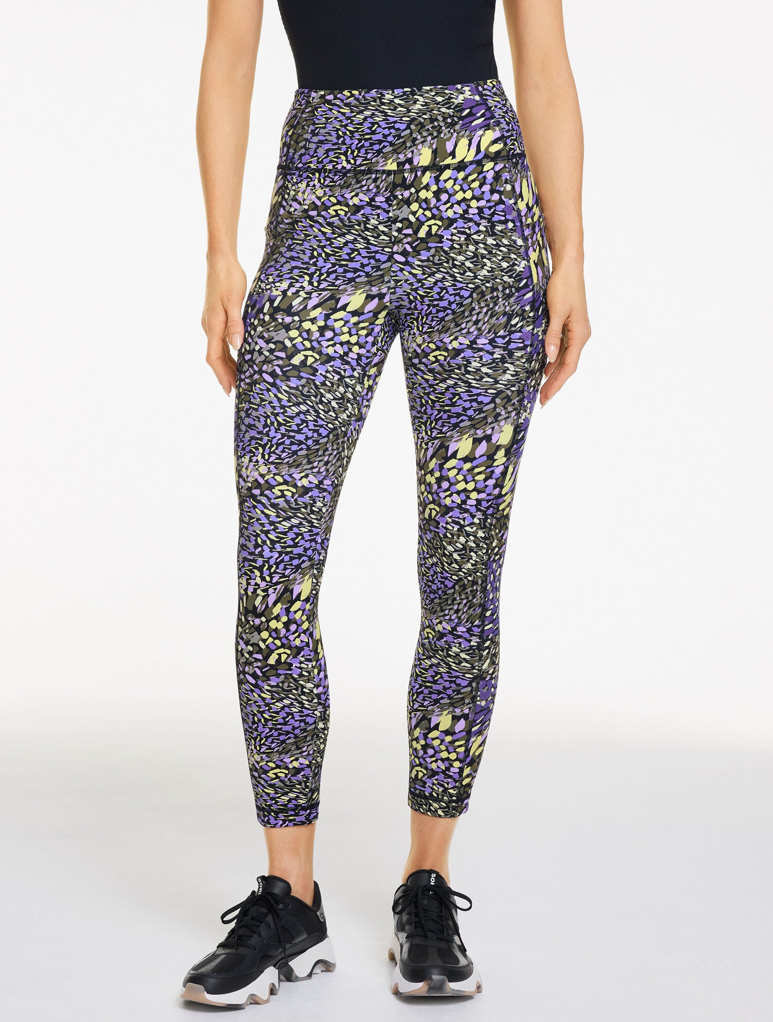 Performance Compression Capri Leggings - Colorful Meadows | Talbots