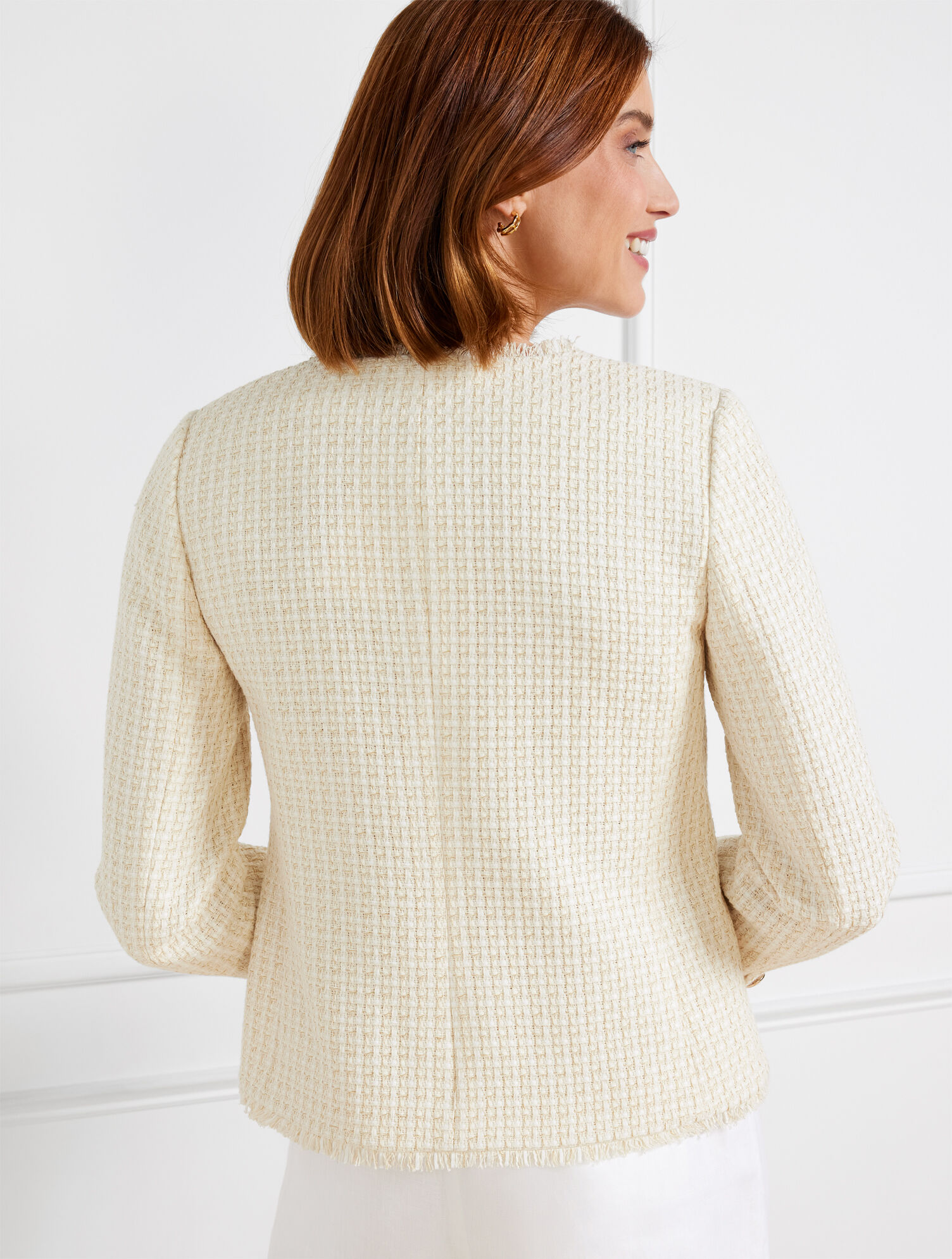 Park Tweed Fringe Jacket | Talbots