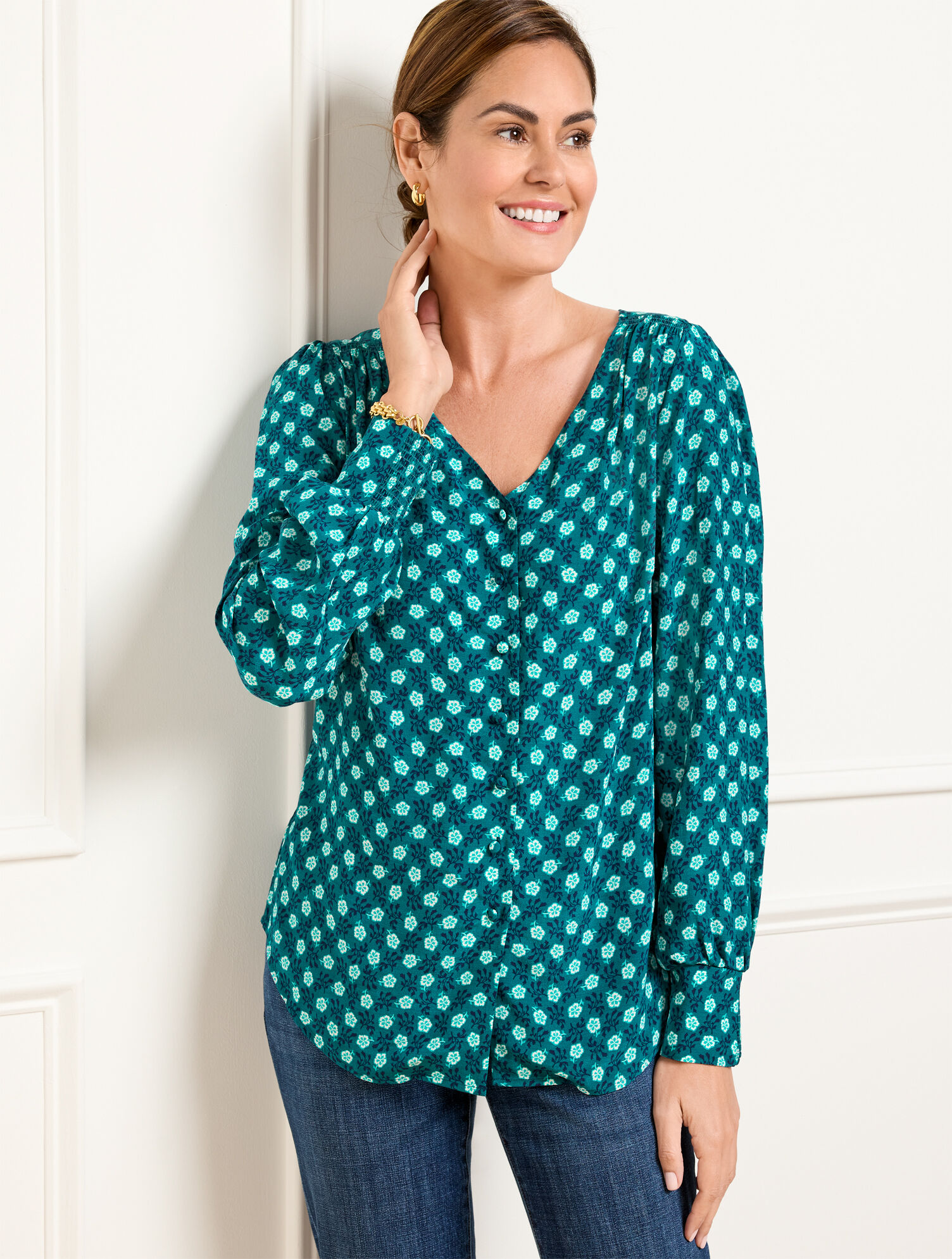 Dazzling Ditsy Soft Top | Talbots