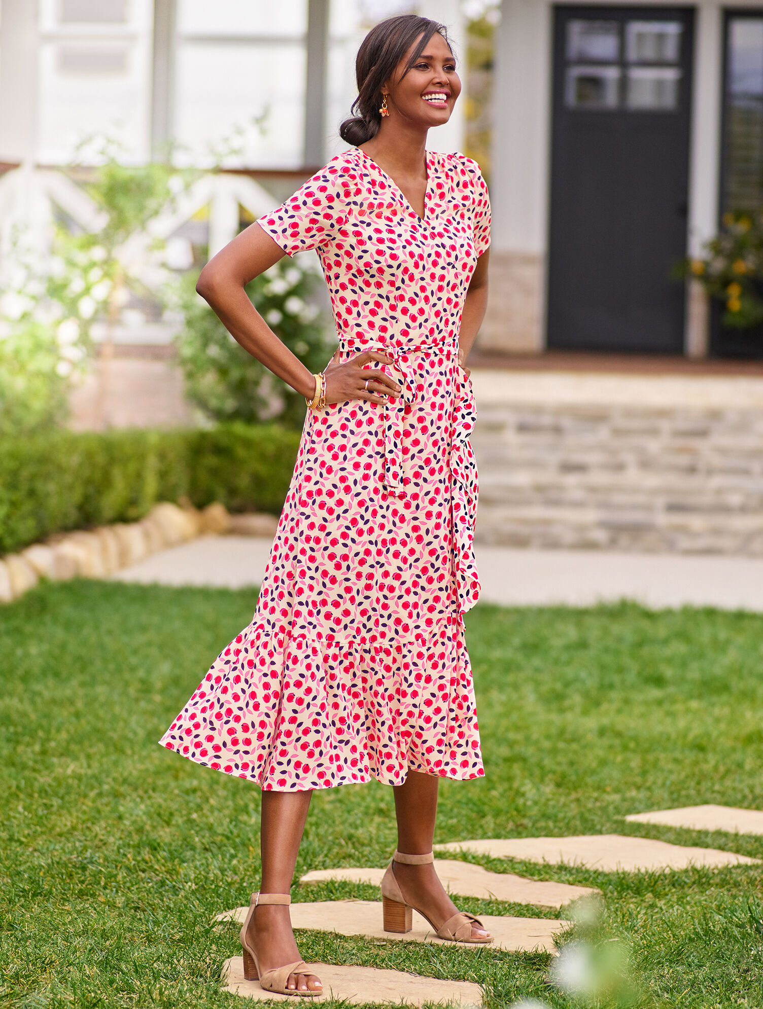 Cascade Wrap Dress - Floral | Talbots