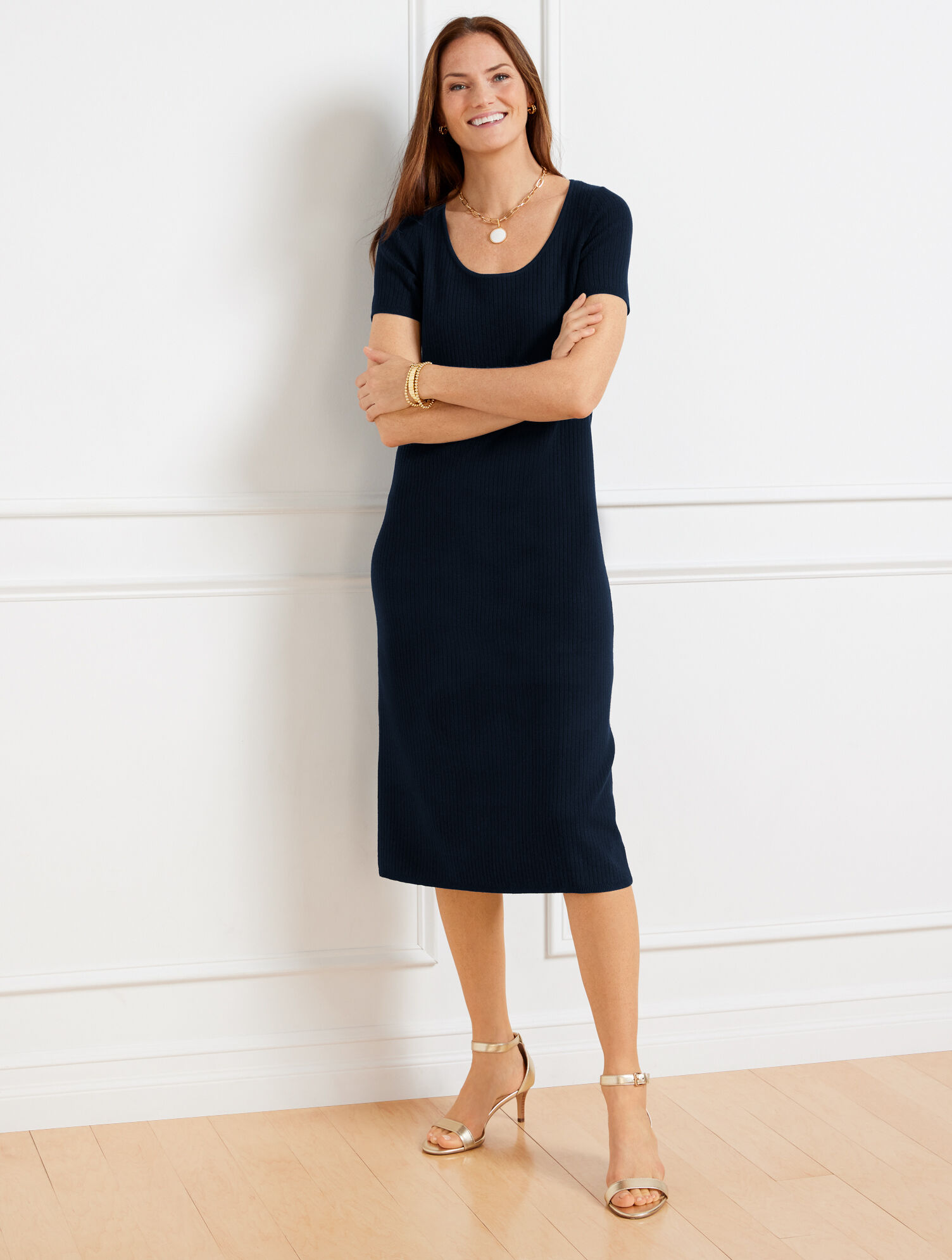 Ribbed Midi Dress | Talbots