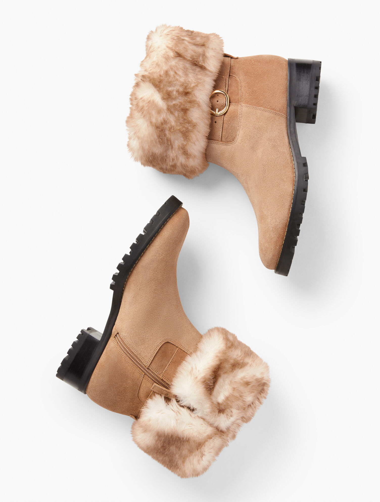 Tish Foldover Suede Ankle Boot | Talbots