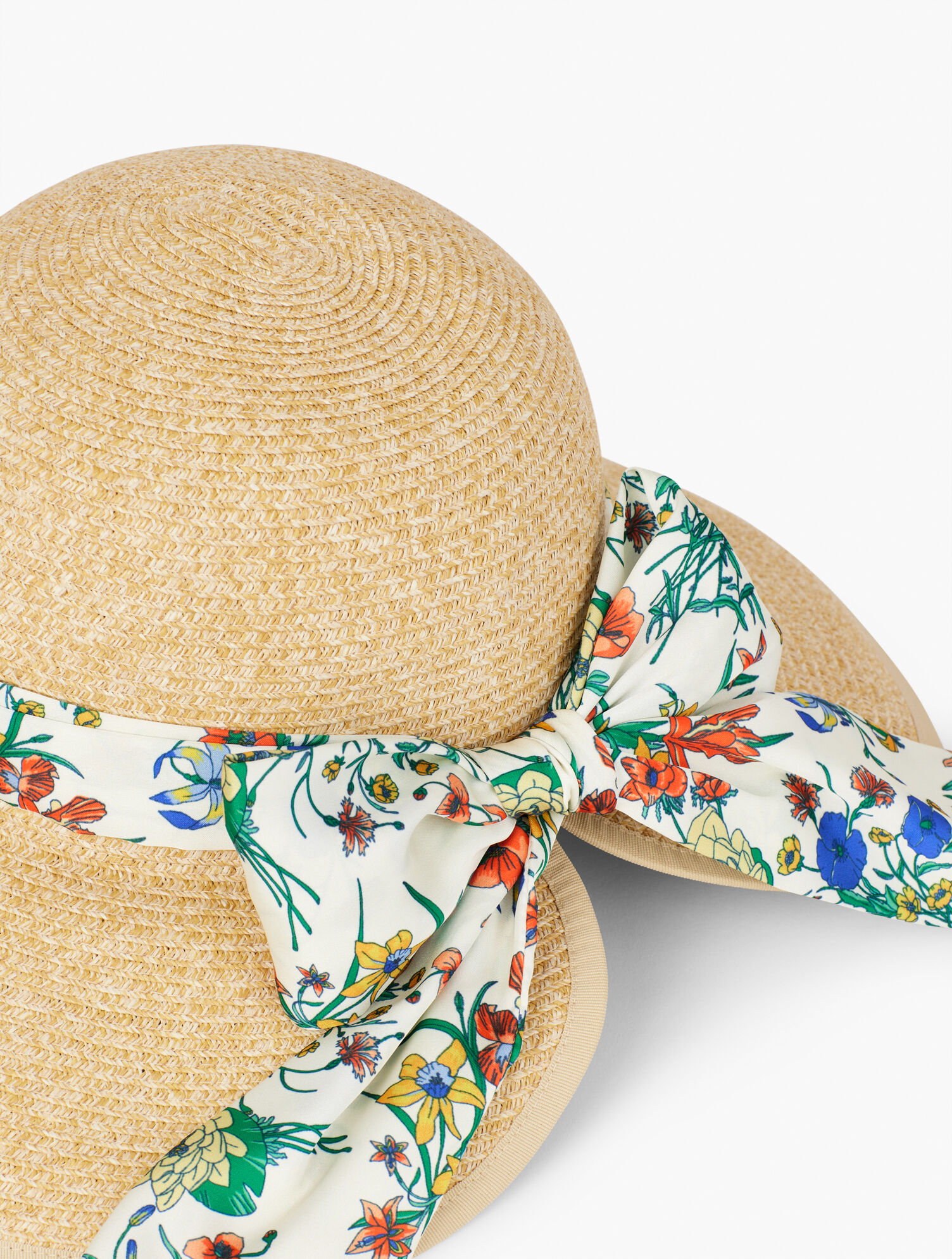 Scarf Detail Backless Floppy Hat | Talbots