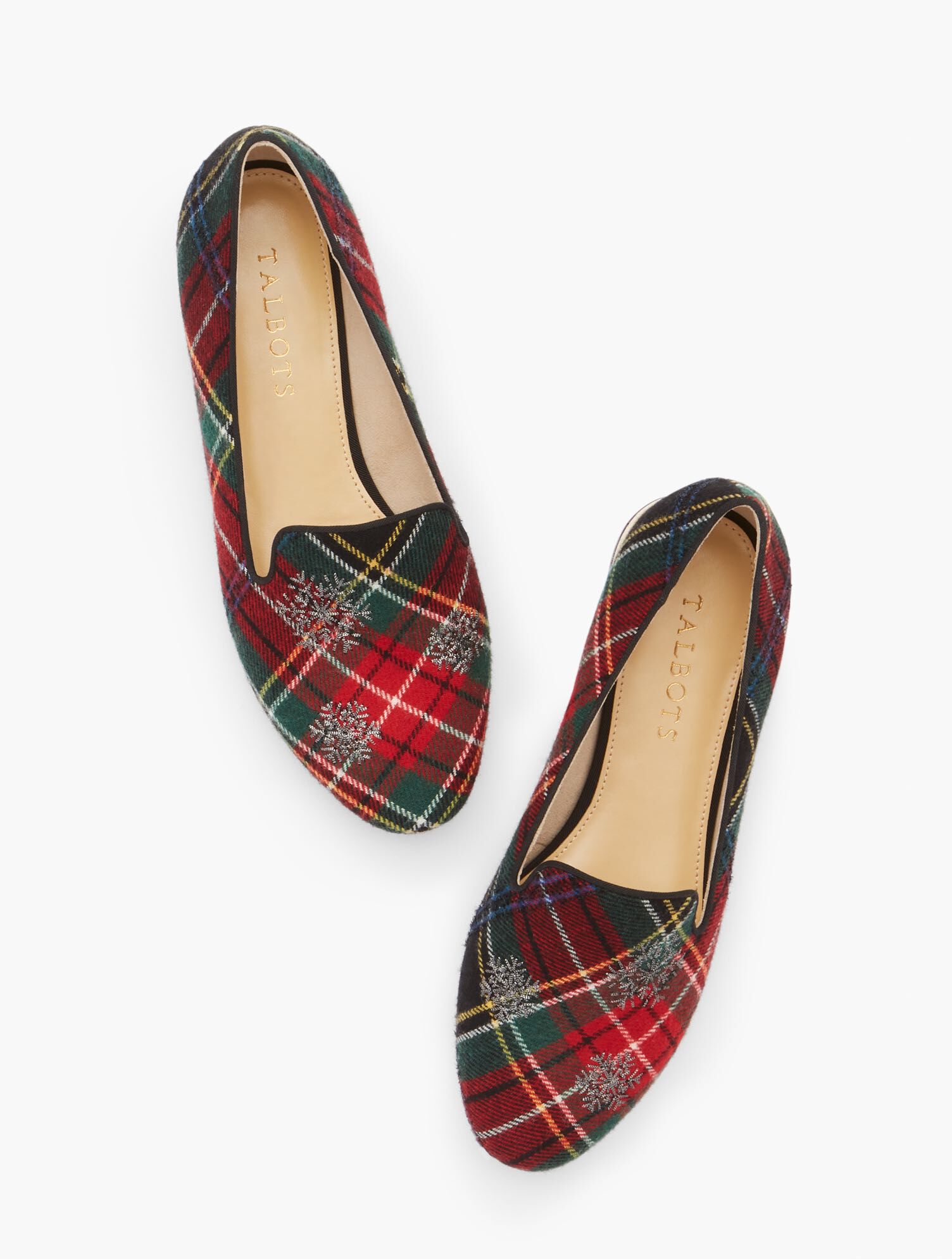 Ryan Embroidered Snowflake Loafers - Tartan Plaid | Talbots