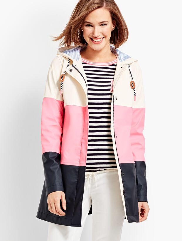 Colorblock Raincoat | Talbots