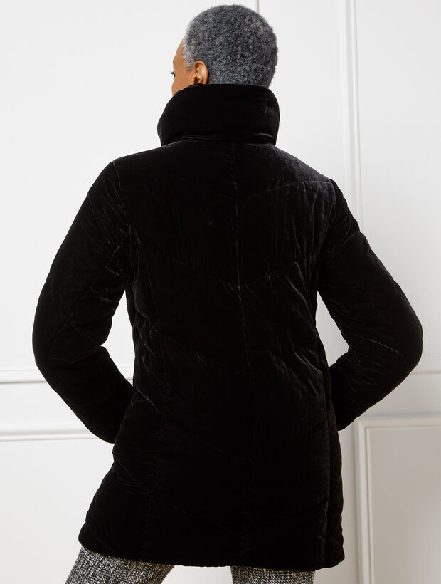 Velvet Puffer Coat | Talbots