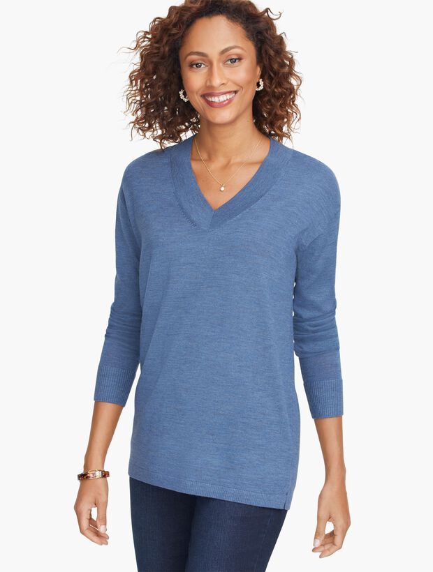 Merino Deep V-Neck Sweater | Talbots