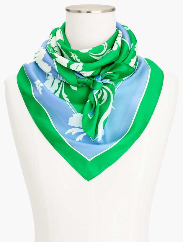 Delightful Floral Silk Square Scarf | Talbots