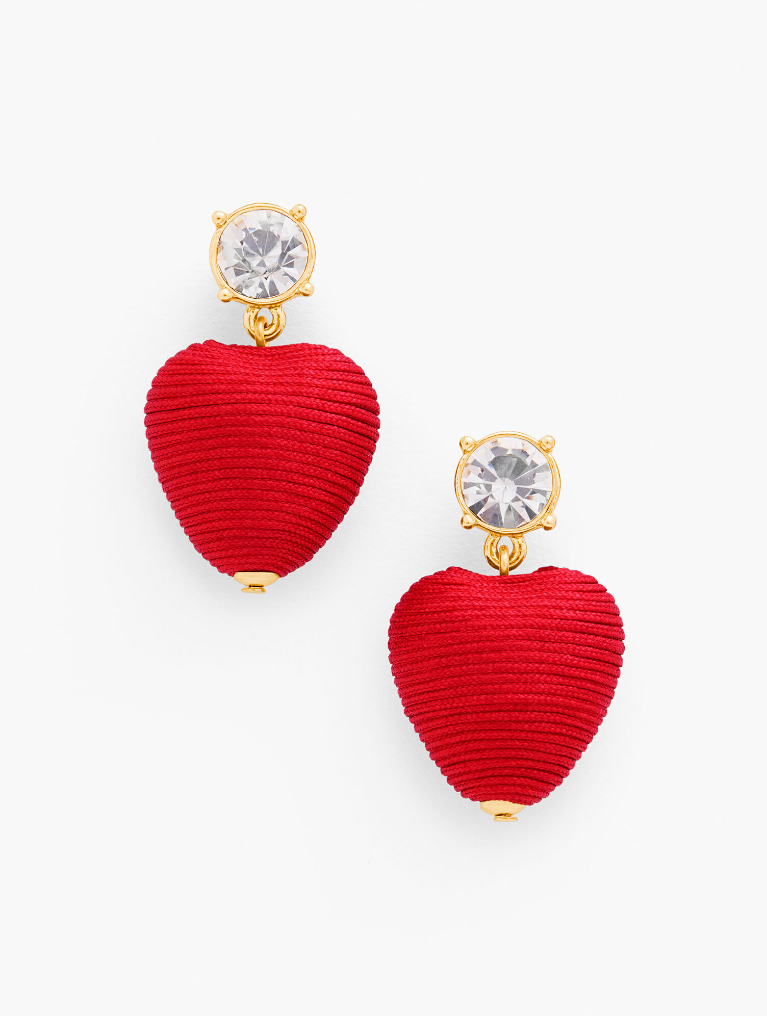 Thread Wrapped Heart Drop Earrings | Talbots