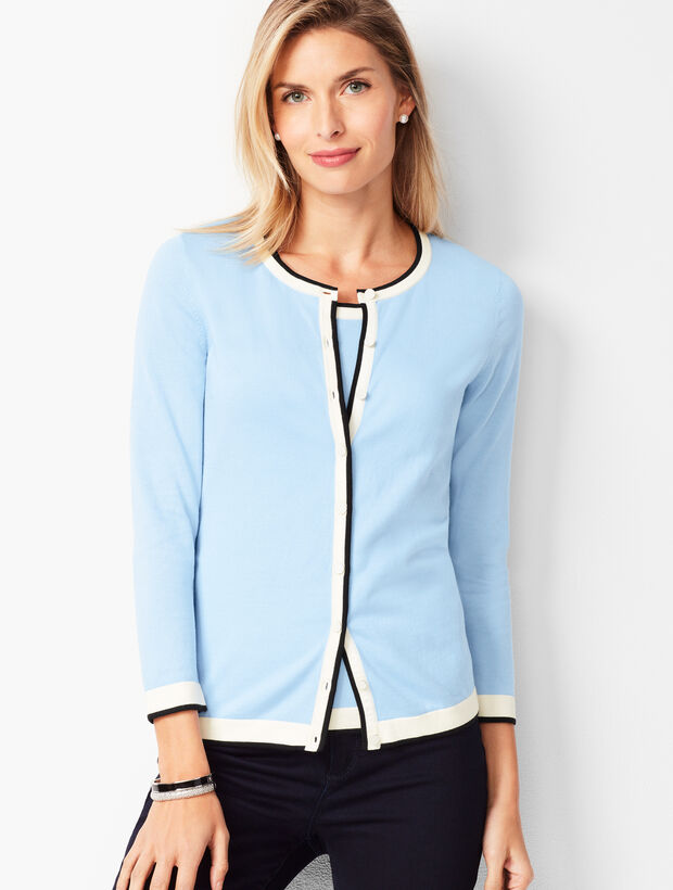 Charming Cardigan - Three-Quarter Sleeve - Tipped | Talbots
