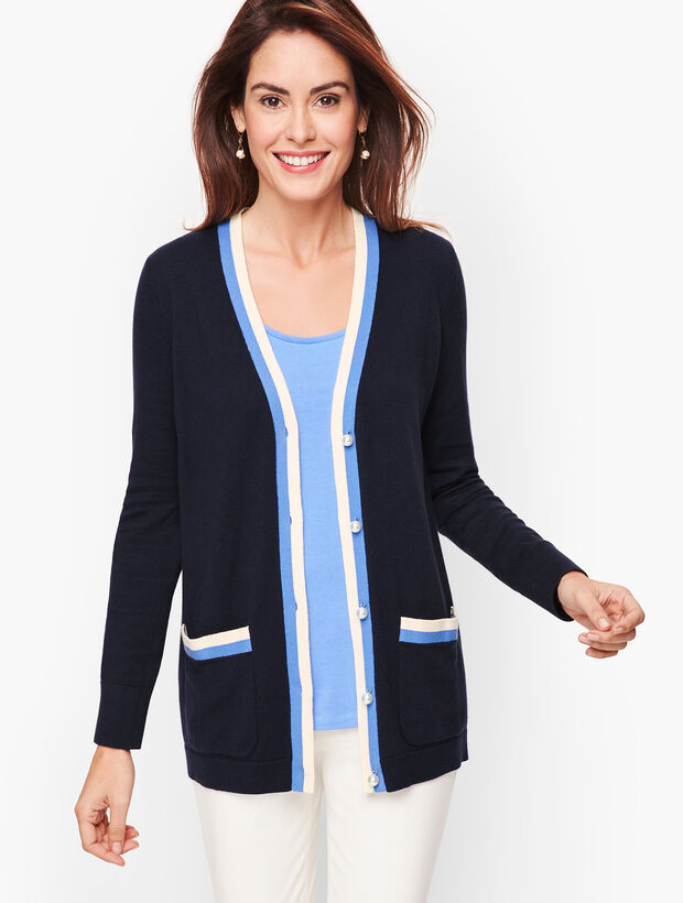 Super soft Tipped Cardigan | Talbots